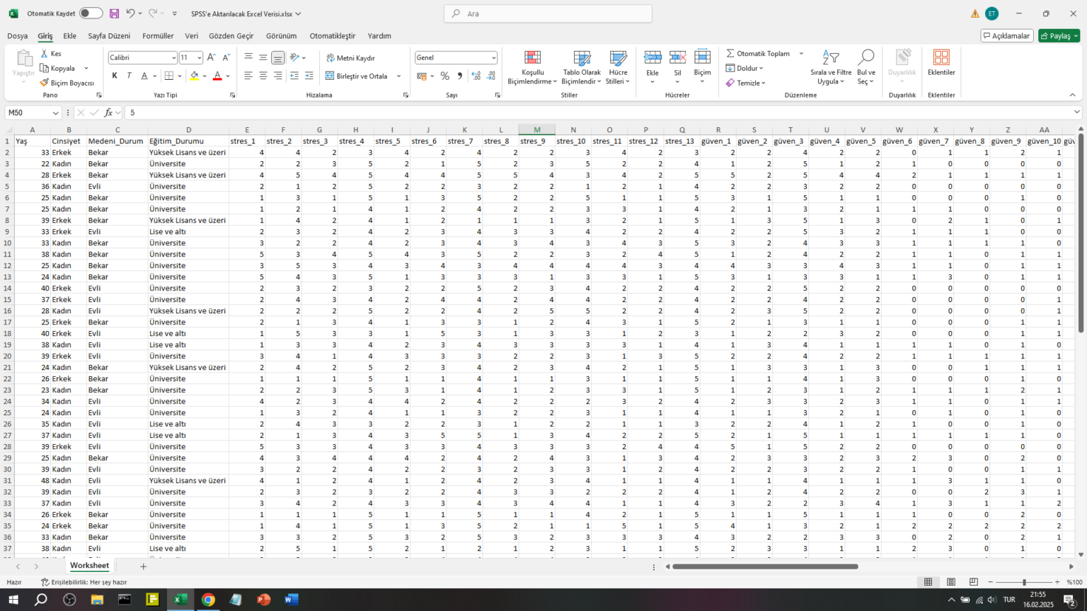 Excel'den SPSS'e Veri Aktarma - SPSS YARDIMI İSTATİSTİK MERKEZİ